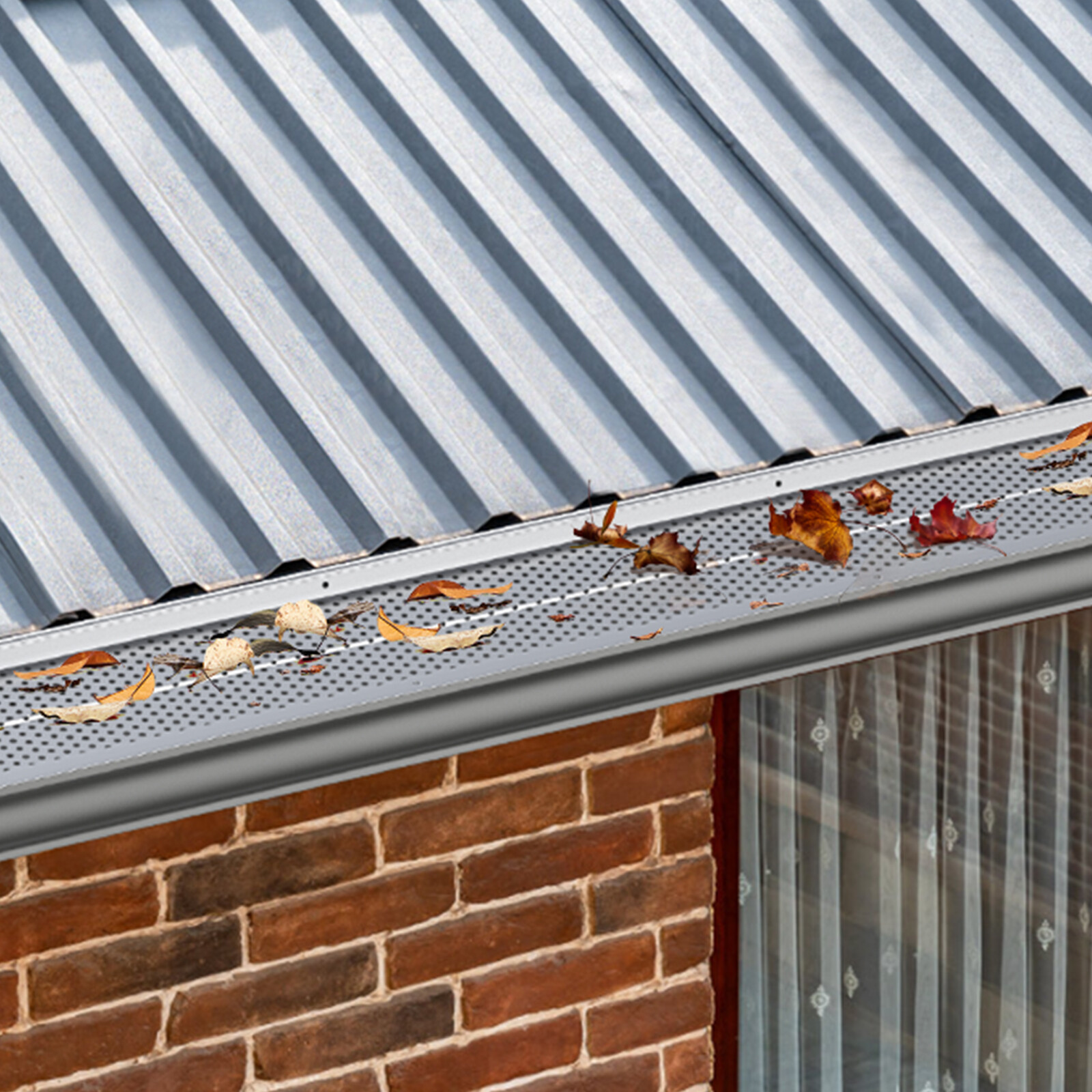 VEVOR Gutter Guard 5 in Wide 208 ft Length Cover Mesh Leaf Debris ...