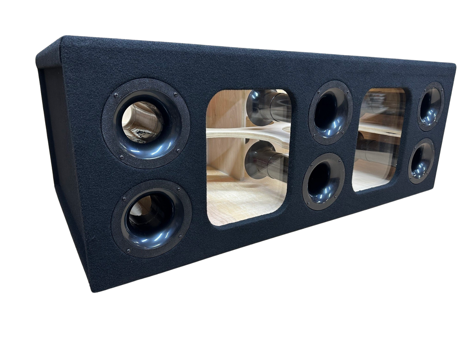 Custom Ported Sub Enclosure Box for 4 12" Skar Audio VXF-12 VXF Subs ...