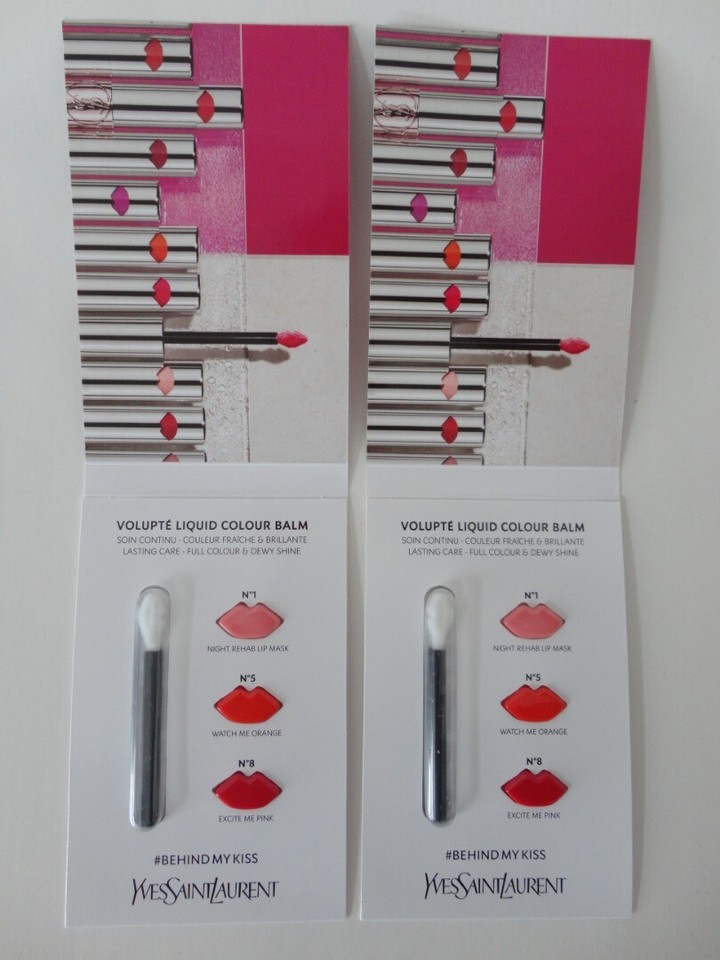 YSL Yves Saint Laurent Volupte Liquid Color Balm Sample Card France ...