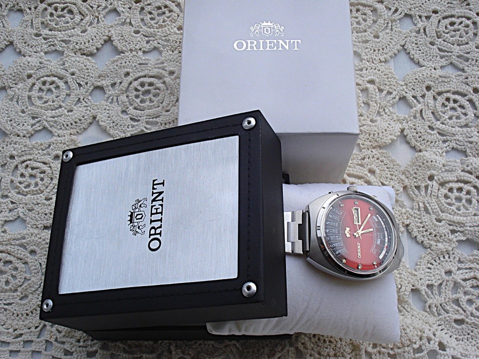 Vintage Orient Perpetual Year Calendar Watch with an Original box/ 21 ...