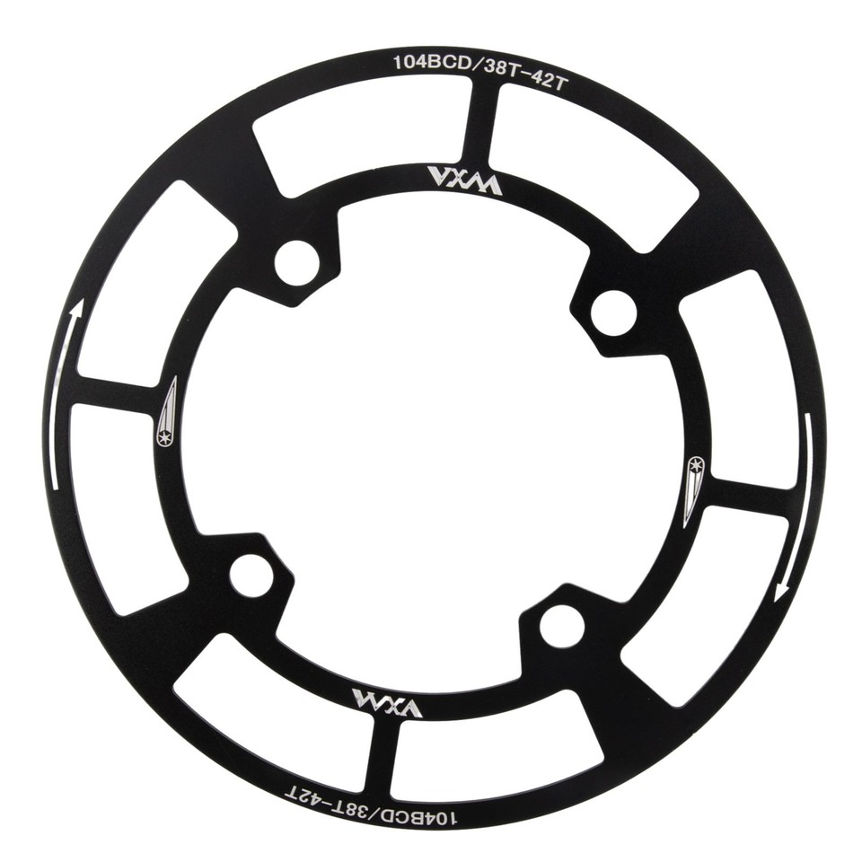 Part Scratch Resistant Chainring Cover Black Riding Safety Sandblasting ...
