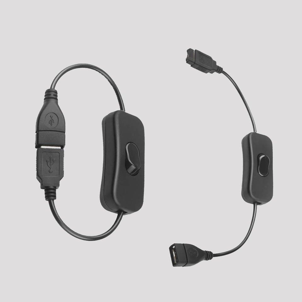 2Pack Male to Female USB Cable with On/Off Switch, USB Extension Inline ...