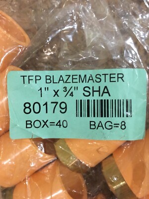8TFP Blazemaster 1” X 3/4"SHA FEM Adapter PVC Brass Sprinkler Fitting ...