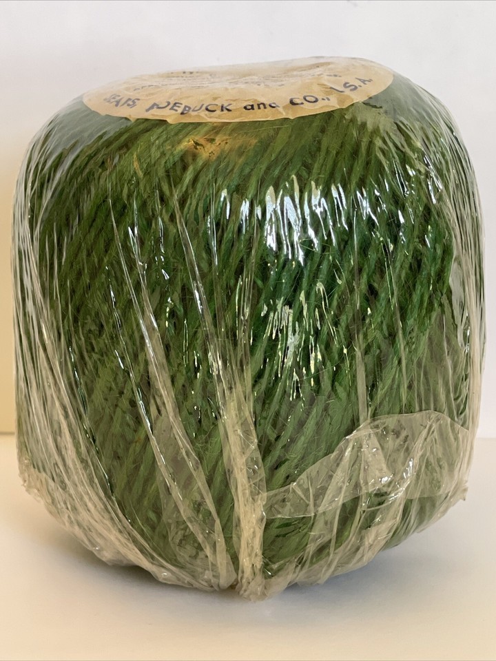 Sears Vintage Garden Twine Green 400 feet String Roebuck & Co. 30 lb ...