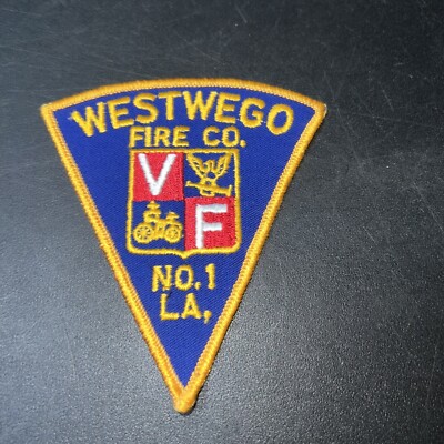 Vintage Obsolete Fire Department Patch Louisiana Westwego | eBay