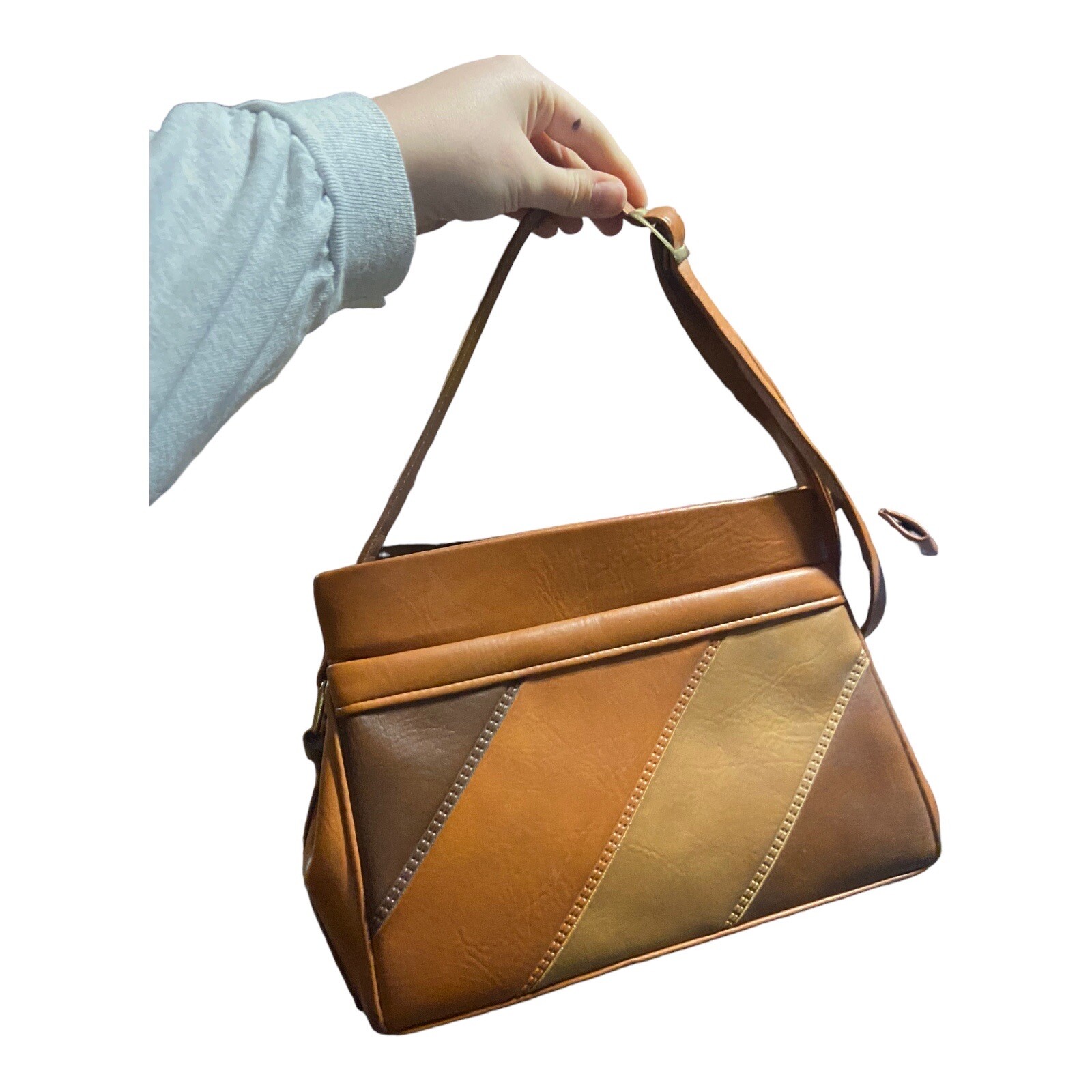 Opti Leather bag different shades of brown - Gem