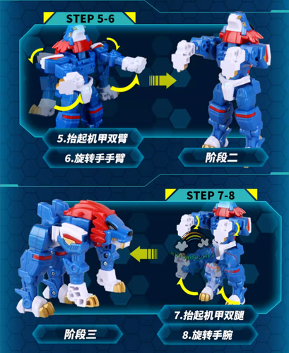 Miniforce Animal Tron LION Volt Beast Transforming Robot Action Figure ...