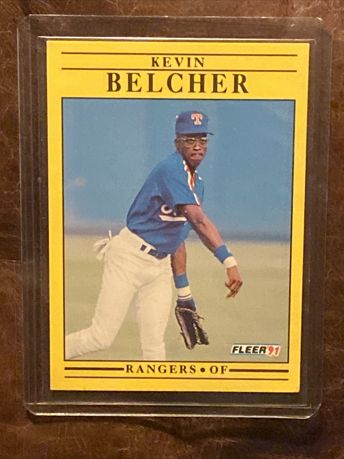 1991 Fleer Kevin Belcher Texas Rangers #280 Missing “.” ERROR On the ...