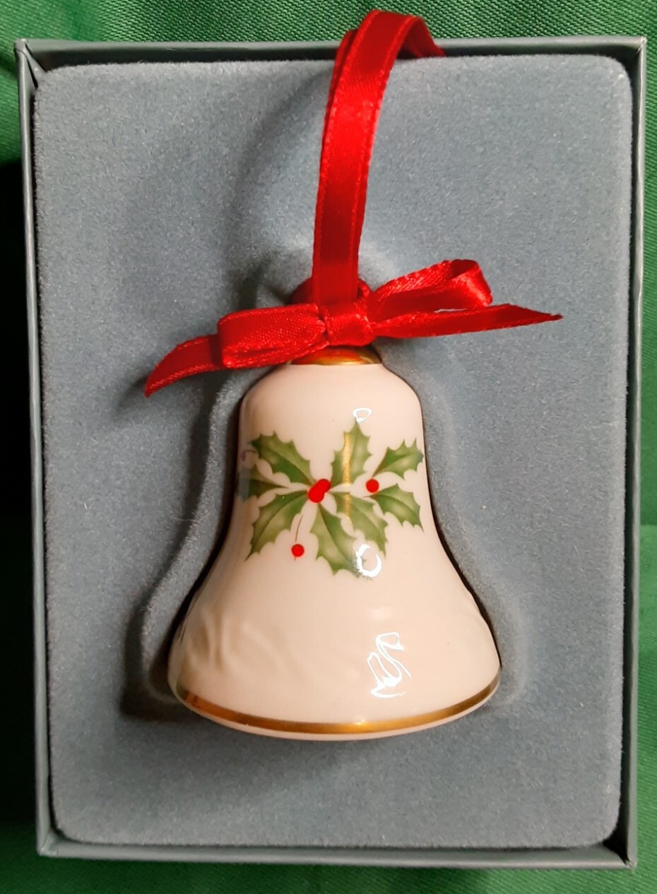 Lenox Holiday Miniature Bell Ornament With Box | eBay