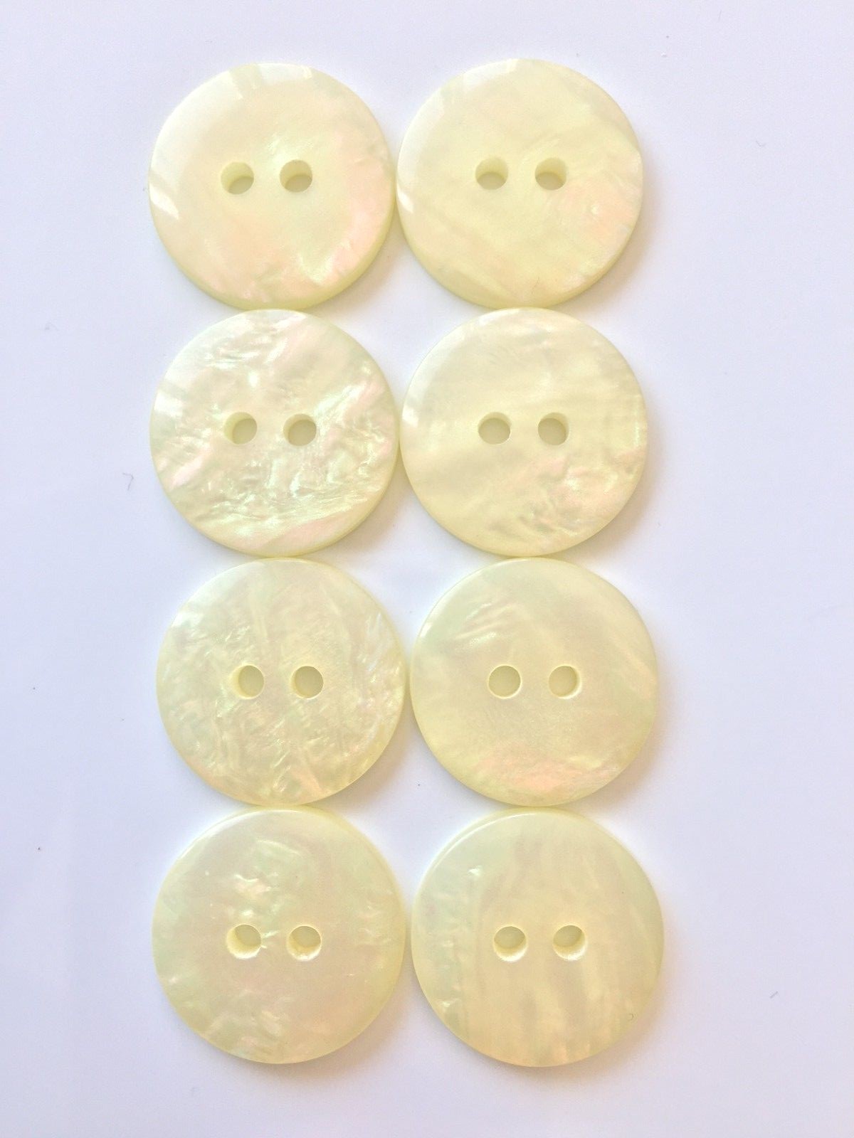 Pearlised Round Sewing Buttons, Packs of 8, Pearl Effect, Many Colours ...