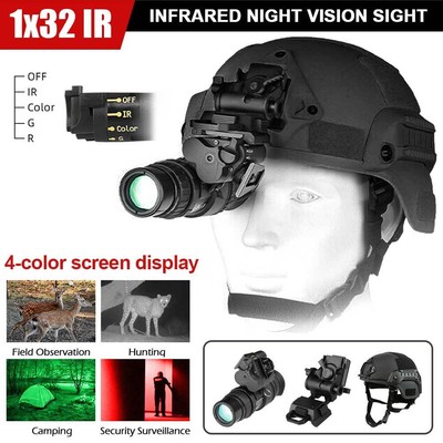 Monocular PVS18 Night Vision Goggle NVG 1X32 Infrared Digital Scope ...
