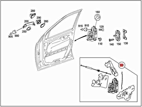 Genuine MERCEDES W164 X164 SUV Right Door lock 1647201035 | eBay