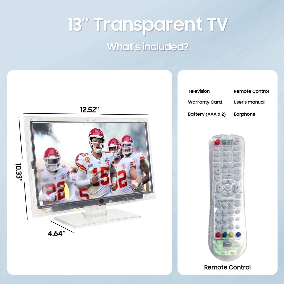 13 inch Transparent TV for Penitentiary LED 1080P FHD Clearview TV FM ...