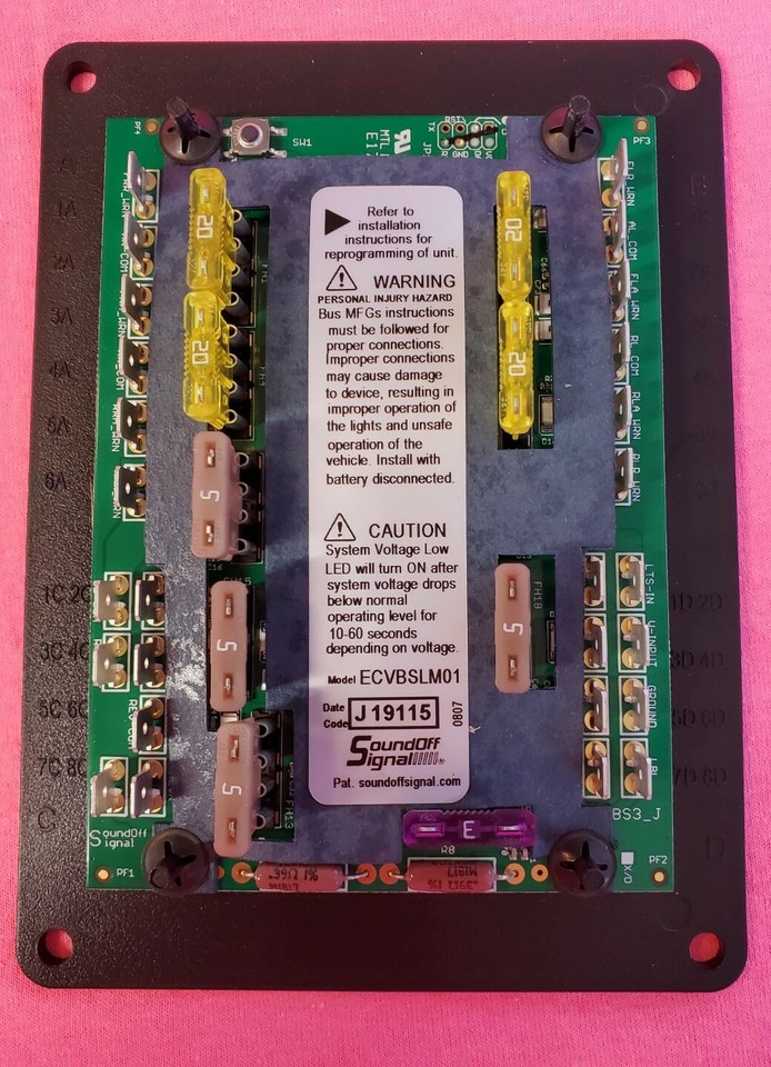 SOUNDOFF ECVBSLM01 BUS LIGHT MONITOR BOARD *S46 | eBay