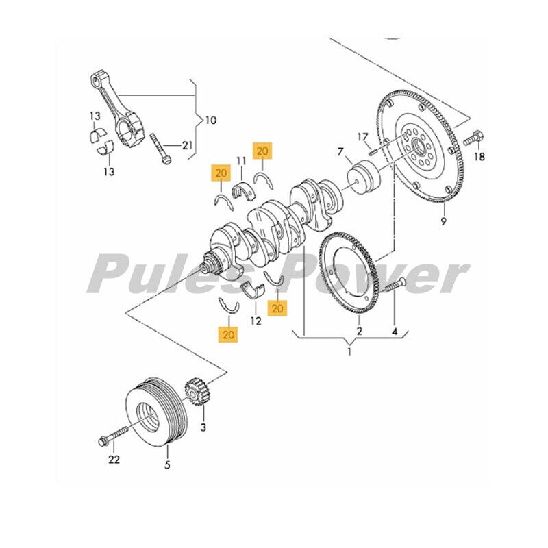 WHT000033B 2 pcs OEM KS Thrust Washers For VW Jetta Golf AUDI A4 Q5 2 ...
