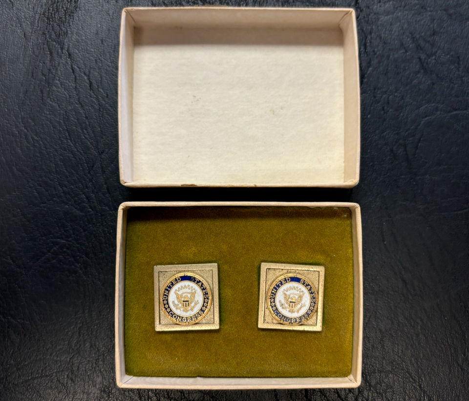 1970s United States Congress Great Seal Cufflinks Original Box / | eBay
