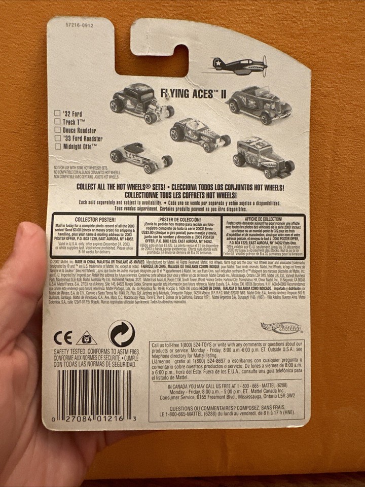 Hot Wheels 2003 Flying Aces MIDNIGHT OTTO w/Blue Atomix Token Car | eBay