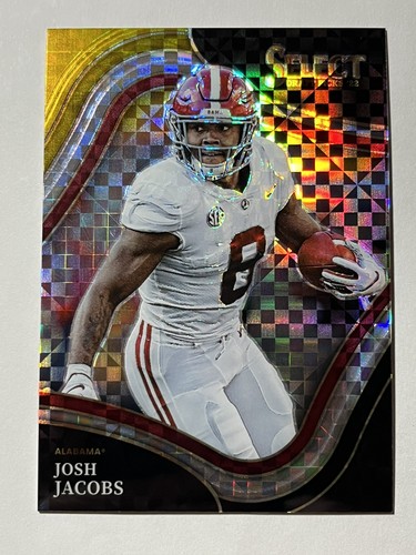 2022 Select Draft Picks Josh Jacobs /50 Black And Gold Squares Prizm ...
