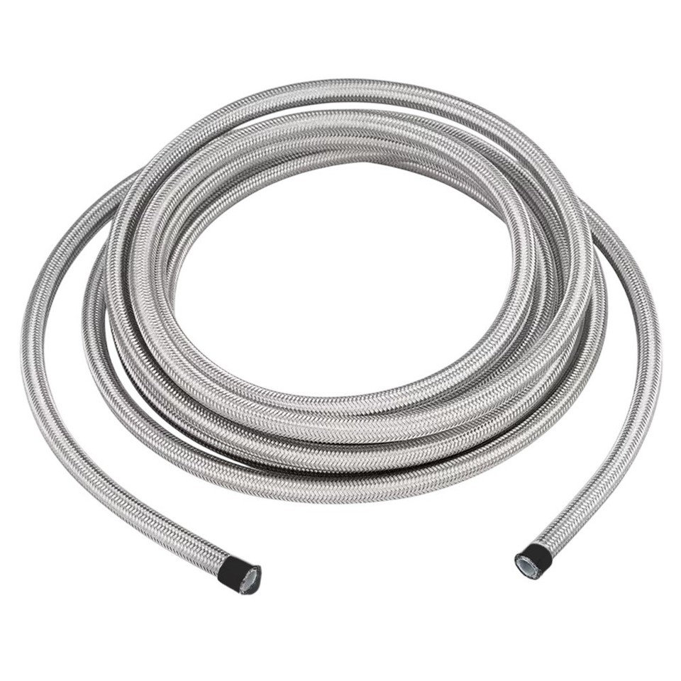 AN6 3 Meters Braided PTFE Stainless Steel Car Oil Fuel Gas Line Hose ...