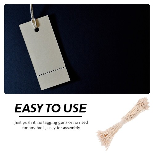 1000 Pcs Cotton Rope Hanging Tag Loop Fasteners Medium String Label ...