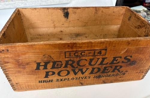 Vintage Hercules Powder Wooden Crate Box Tamptite Gelamite ICC-14 ...