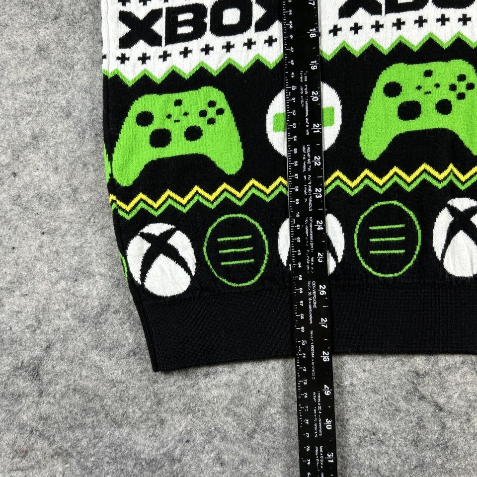 Microsoft X BOX Christmas Sweater Mens M Ugly Sweater Party Gamer ...