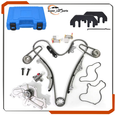 Timing Chain Kit w/Water Pump Alignment Holder Tool Fit Ford 3.5L 3.7L ...