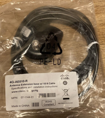 Cisco 4G Antenna Extension Base w/ 10 Foot Cable 4G-AE010-R | eBay