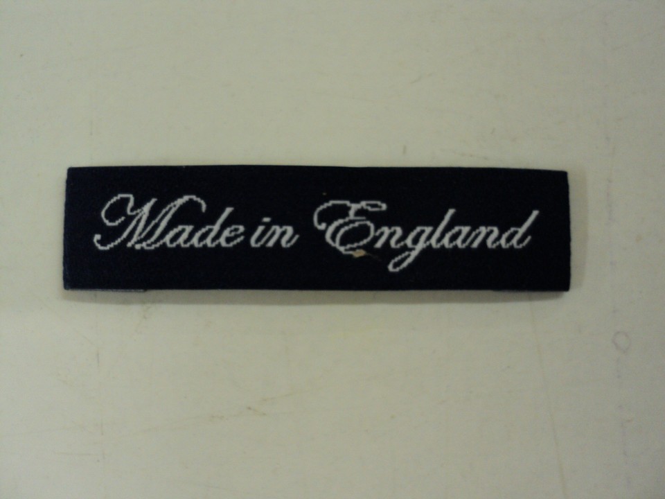 Made in England woven clothing label (2 types of label) | eBay