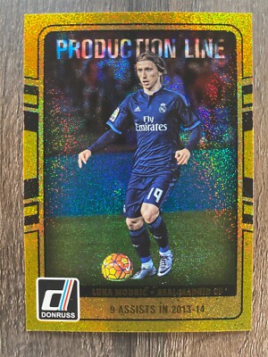 Luka Modric #29 2016-17 Donruss Real Madrid Gold Production Line | eBay