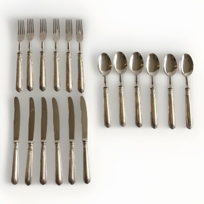 Antique Solingen Germany 800 Contenental Silver Flatware Set 6 PL 18 pc ...