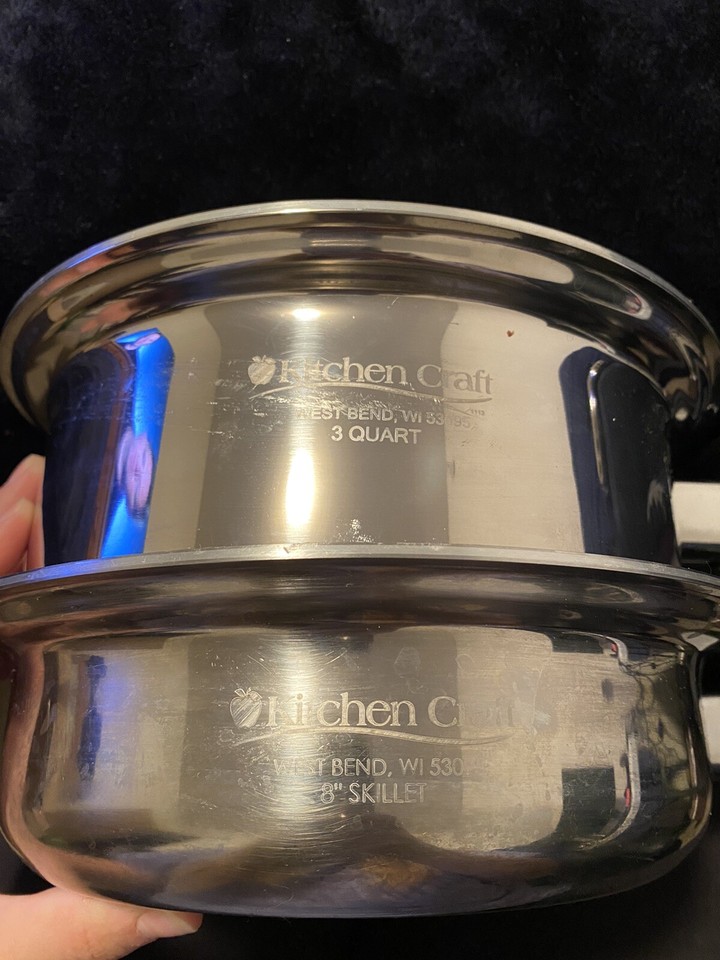 Kitchen Craft West Bend Waterless Stainless Steel Cookware 10 Piece Set ...