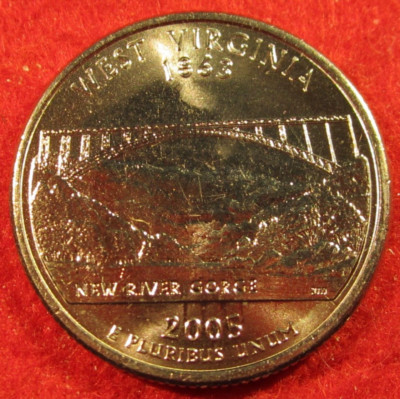 2005 (P) Philadelphia West Virginia State Clad Quarter - UNC - Bright ...