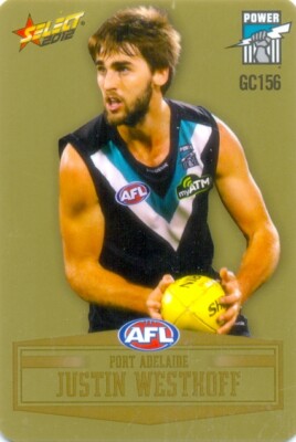 2012 AFL Select Champions Peel & Reveal GC156 Justin Westhoff - Port ...