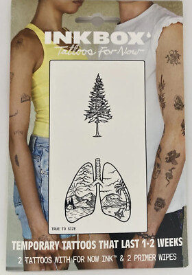 Inkbox Tattoos For Now Brand Temporary Tattoos - Trees And Lungs | eBay