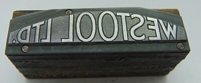 Vintage Printing Letterpress Printers Block Westool LTD | eBay