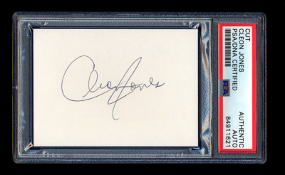 CLEON JONES SIGNED MINT CUT PSA/DNA AUTOGRAPHED 1969 NEW YORK METS WSC ...