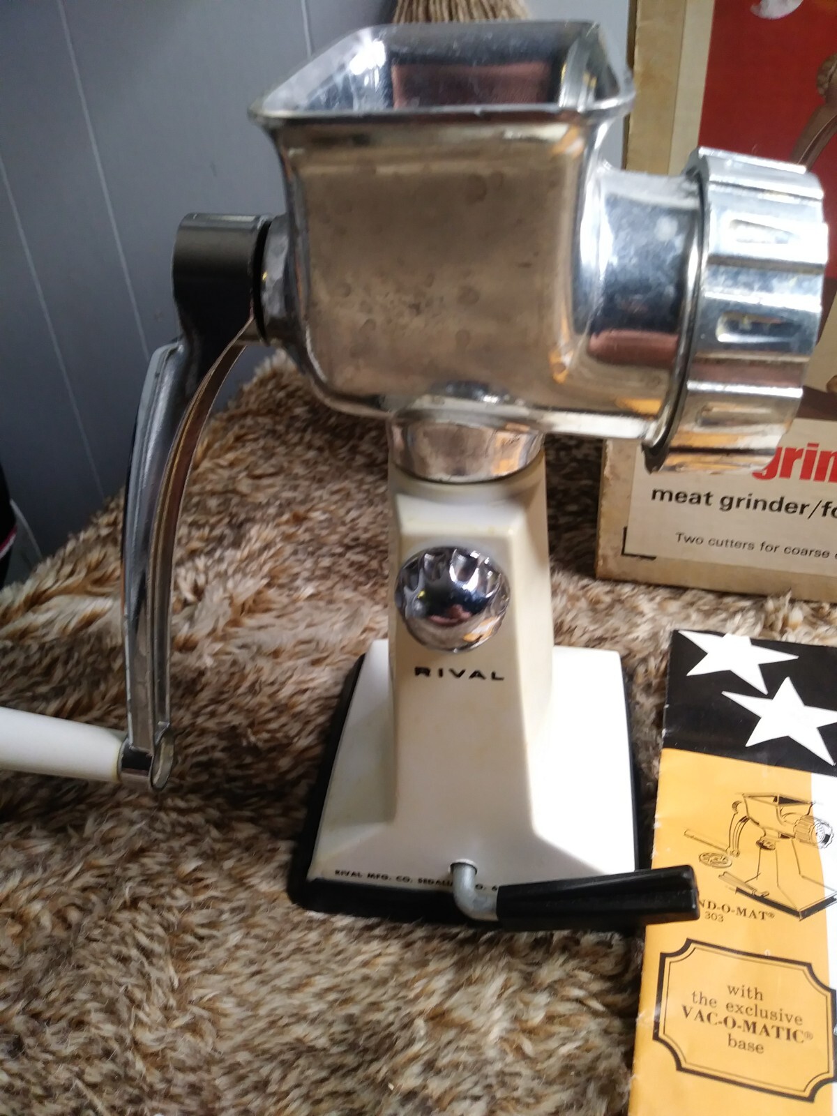 Vintage Rival Grind-O-Mat #303 Meat Grinder/Food Chopper w/ Suction ...