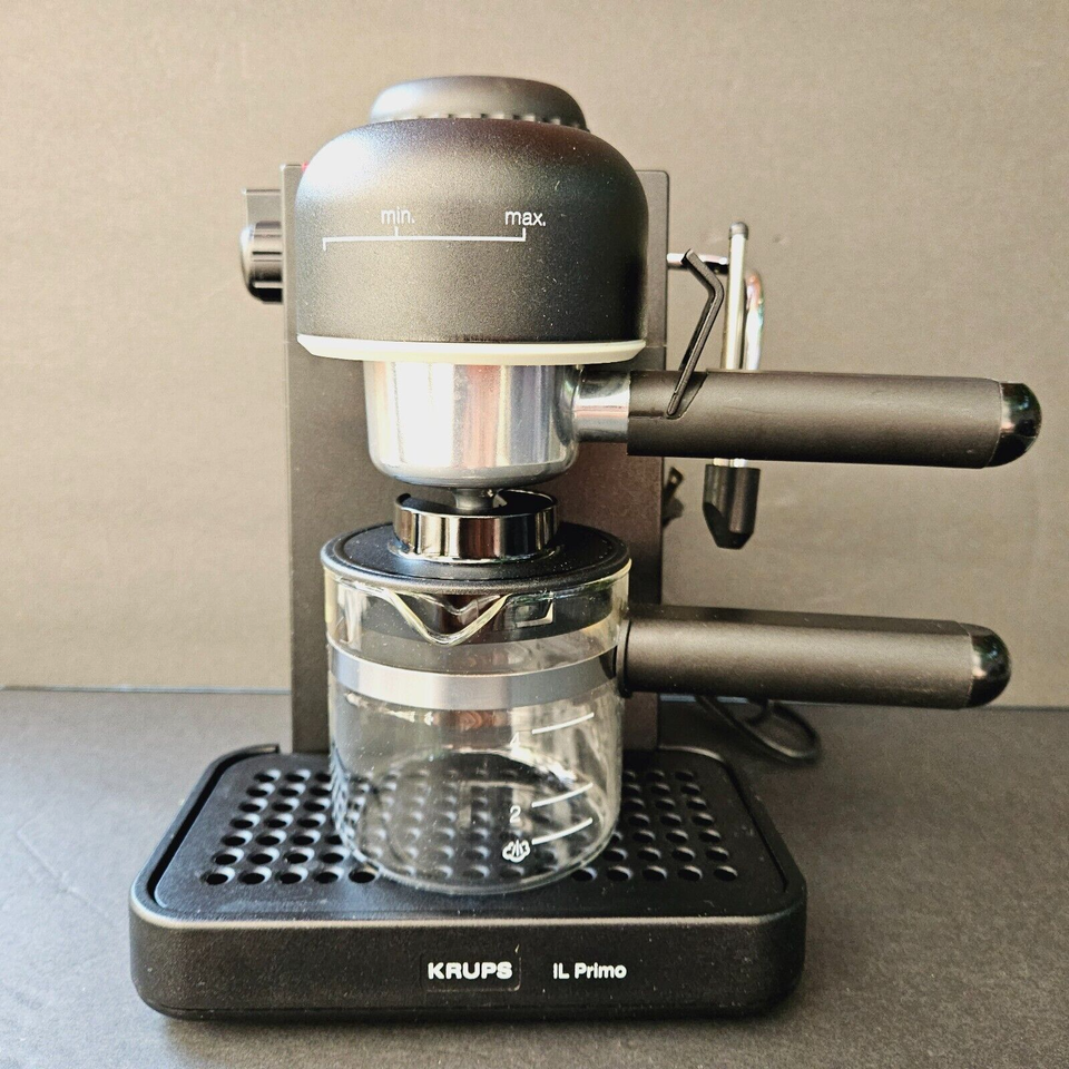 Krups IL Primo Espresso Cappuccino Machine 4 Cup #972 Black WORKS | eBay