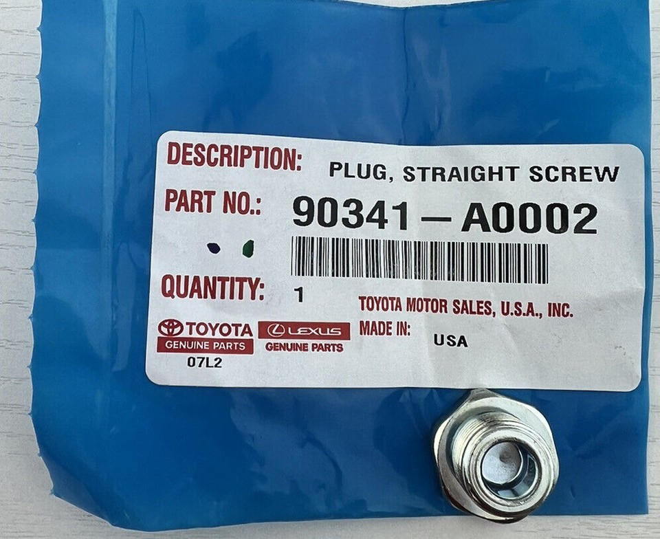 Toyota Genuine Rear Axle Fill Plug FOR Toyota IN THE GENUINE PACKAGE | OE