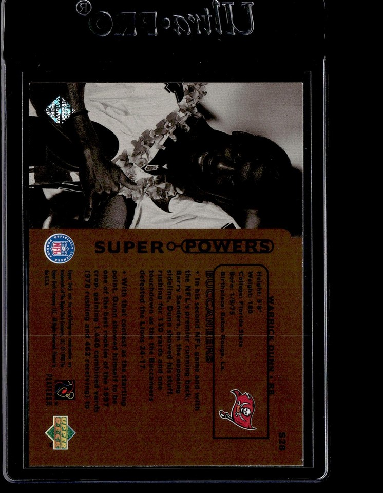 1998 Upper Deck #S28 Warrick Dunn Super Powers | eBay