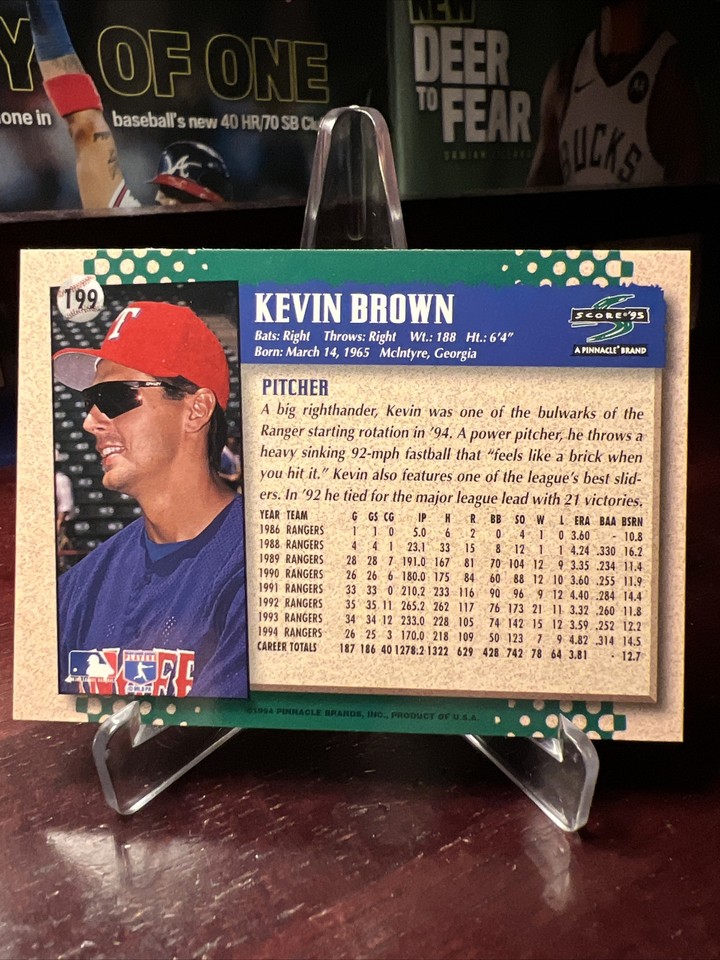 1995 Score Baseball KEVIN BROWN Rangers 199 | eBay