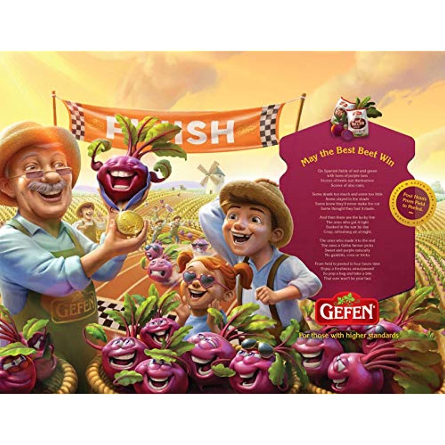 Gefen "Red Beets" Whole, Peeled, Cooked, Ready to Eat, Vacuum Packed (3 ...