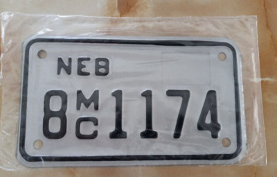 Nebraska Hall County Expired MOTORCYCLE License Plate ~ NOS ~ Never ...