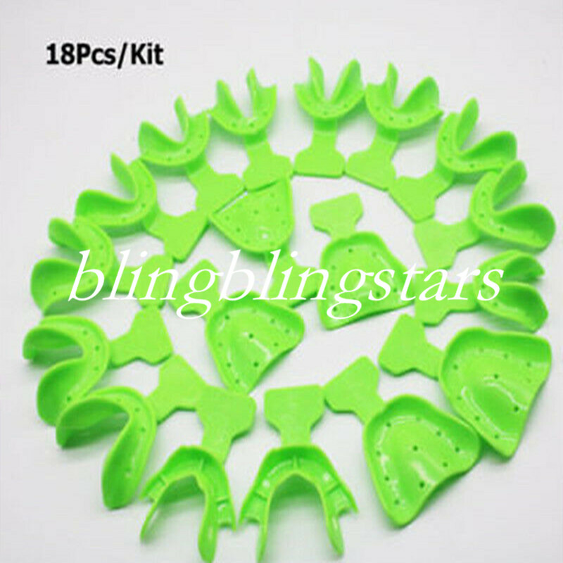 2 Kits Dental Impression Trays Full Denture Frame Cut Back Edentulous ...