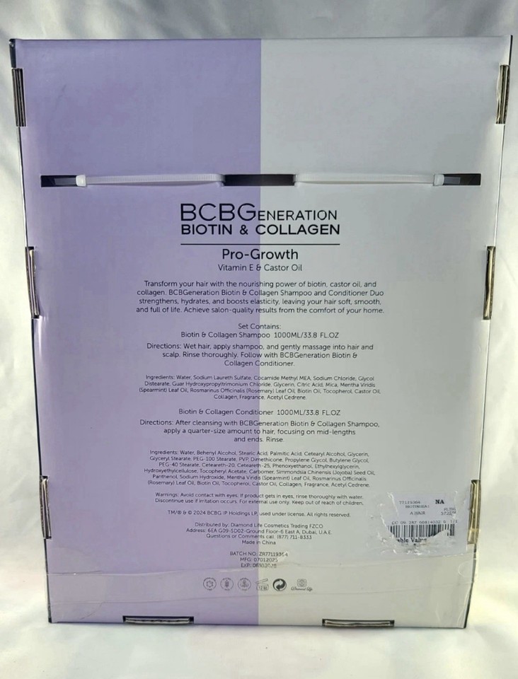 BCBGeneration Biotin & Collagen Shampoo & Conditioner | eBay