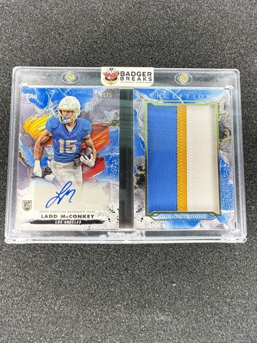 2024 Ladd McConkey Topps Inception Genesis Auto/Relic Booklet RC 5/5 ...