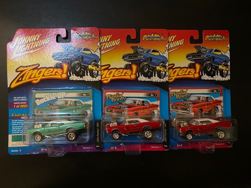 Johnny Lightning Lot Of 5, 3 Zingers, 51 VW Beetle, 1969 Charger Custom ...