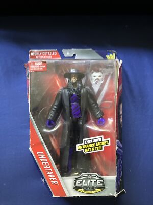 Undertaker Figure Elite WWF Flashback Series with Jacket Hat & White ...