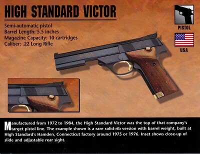 High Standard Victor Pistol Classic Firearms Photo Card u | eBay